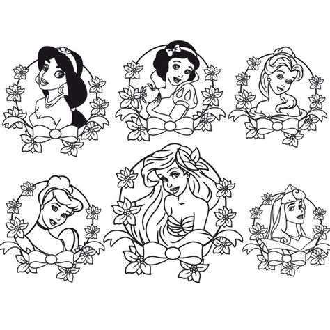 Disney Princess Silhouette Outline