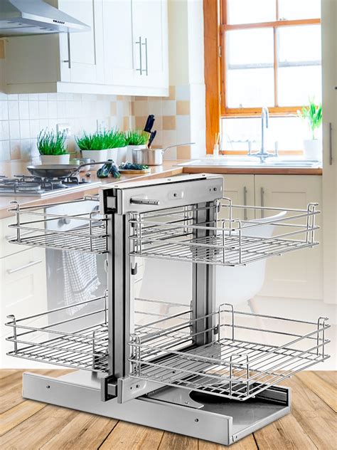 Vevor Blind Corner Cabinet Pull Out Chrome Soft Close Blind Corner 18