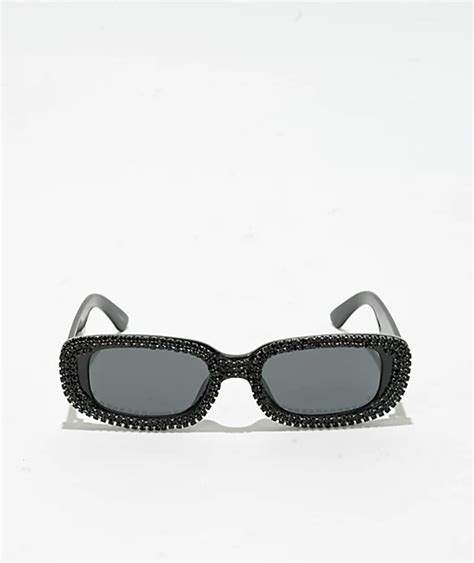 Forehead Black Rhinestone Sunglasses Zumiez