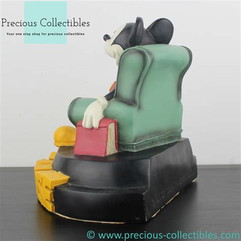 Extremely Rare Vintage Mickey Mouse In His Reading Chair Statue