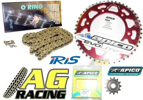 Honda Cr 125 04 08 Iris 520 Chain Apico Front 14t Rear 47t Red Sprocket