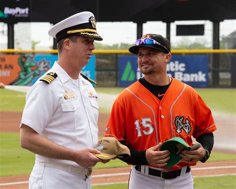 Dvids Images Capt J Patrick Thompson Throws First Pitch At Tides