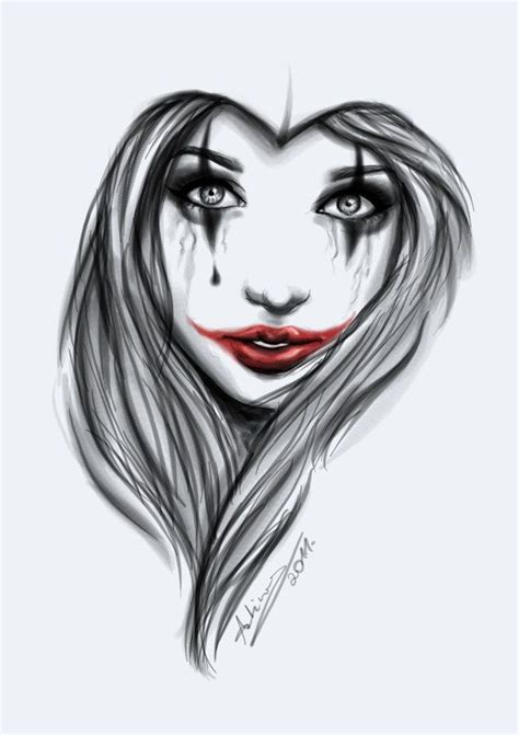 Scary Girl Clowns Drawings