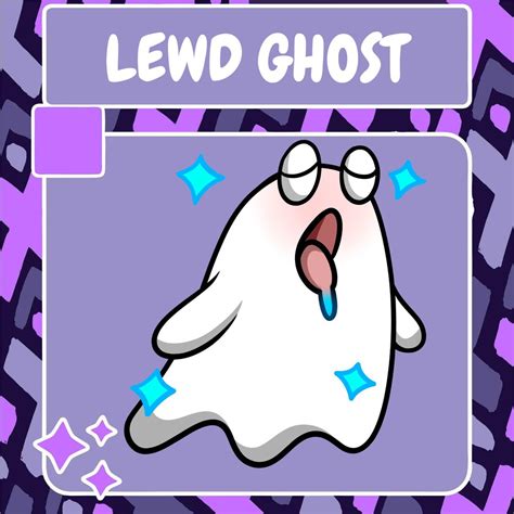 Lewd Ghost Emote Twitch Emote Youtube Emote Discord Emote