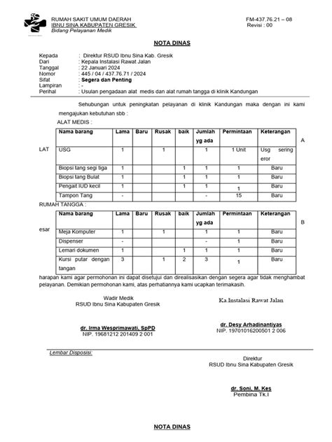 Nota Dinas Irja 2024 Edit Pdf