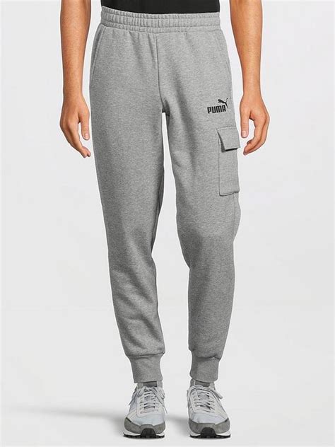 Puma Mens Essentials Cargo Pants Grey Very