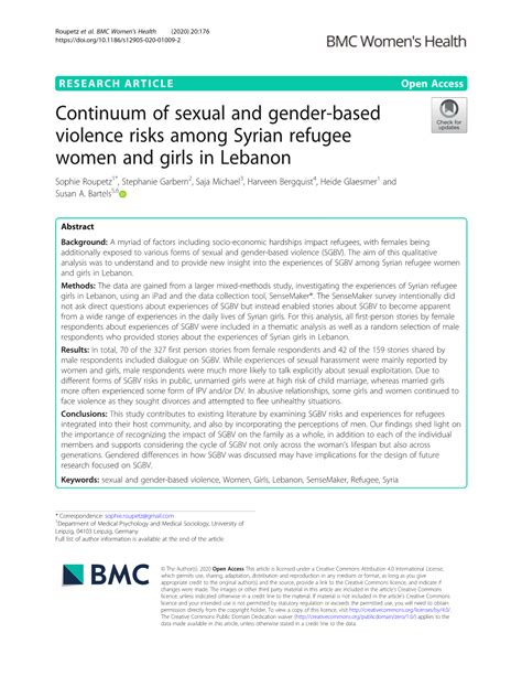Continuum Of Sexual And Gender Based Violence Risks Among Docslib