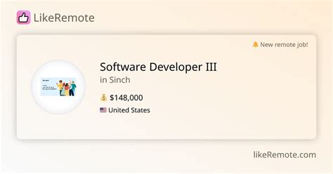 📩 Software Developer Iii At 🏢 Sinch Salary 💰148000 📍remote Job In 🇺🇸 United States R