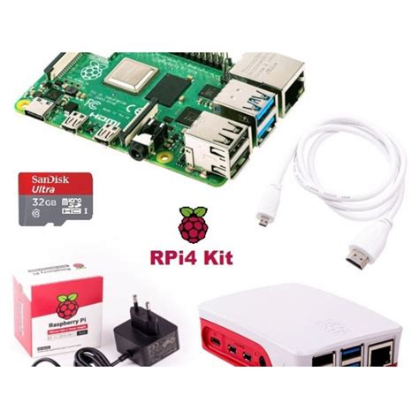 Raspberry Pi 4 Model B With 4 Gb Ram Micro Hdmi To Hdmi Cable 1 5Meter Power Adaptor 2 5Ams