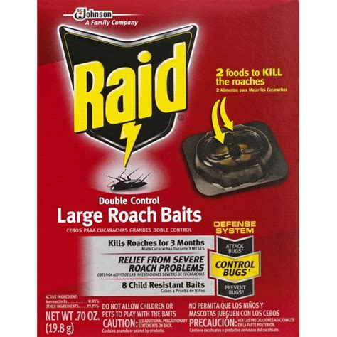 Raid Roach Baits Large Double Control 8 Each Instacart