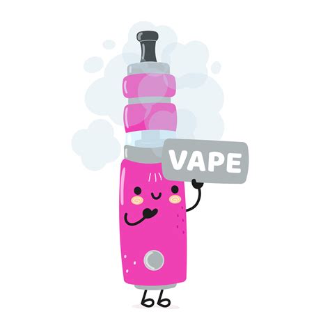 Cute Funny Vape Poster Character Vector Hand Drawn Cartoon Kawaii Character Illustration