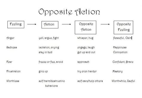 Opposite Action — Nina Barlevy Psyd Dialectical Behavior Therapy