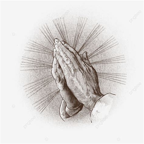 10기도기도 제스처의 손 일러스트 기독교 스케치 실감 나는 Png 일러스트 및 Psd 이미지 무료 다운로드 Pngtree