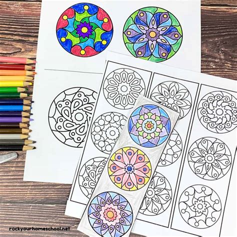 Simple Mandala Coloring Pages Simple Mandala Flower Vector And Photo
