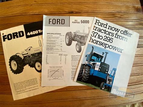 3 Ford Tractor Sales Literature Spec Sheets Aumann Auctions Inc