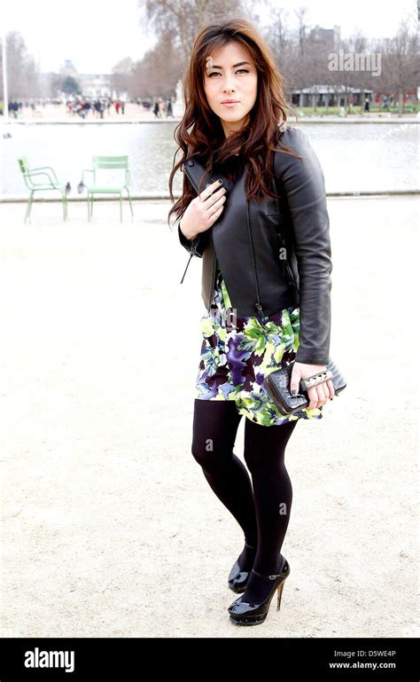 Mylene Jampanoi Paris Fashion Week Autumnwinter 2012 Valentino Outside Arrivals Paris