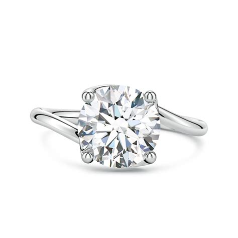 Entwined Vine Round Lab Grown Diamond Solitaire Engagement Ring