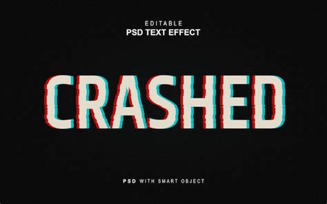 Premium Psd Crashed Text Effect