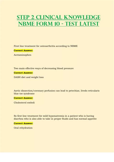 Step 2 Ck Nbme 10 Test Latest 2023 2024 All Correct And Verified Nbme Stuvia Us