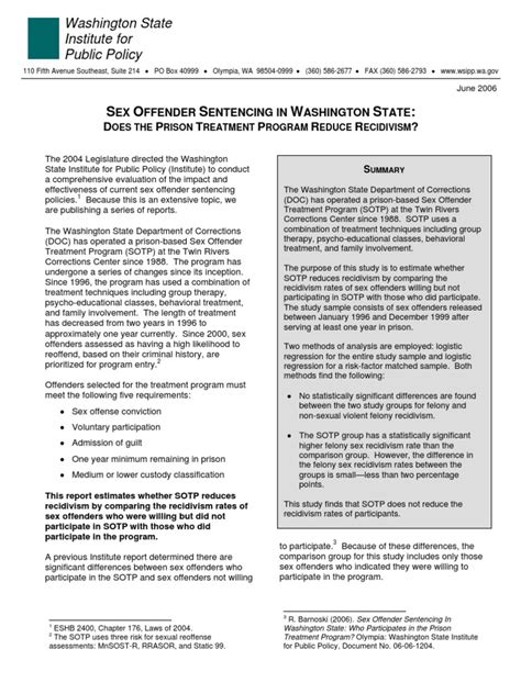 Does The Prison Treatment Program Reduce Recidivism Pdf Recidivism