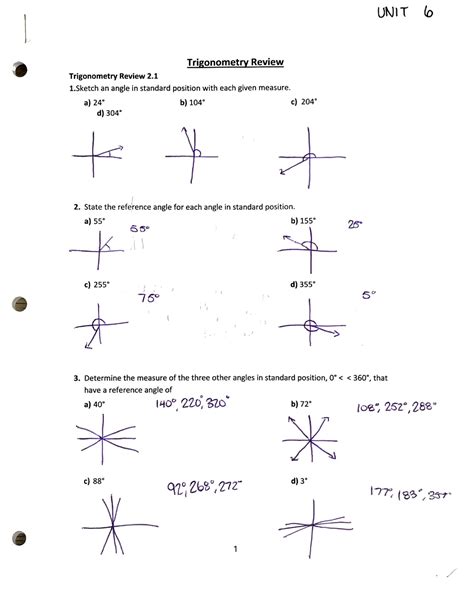 Grade 11 Math Trigonometry Studocu
