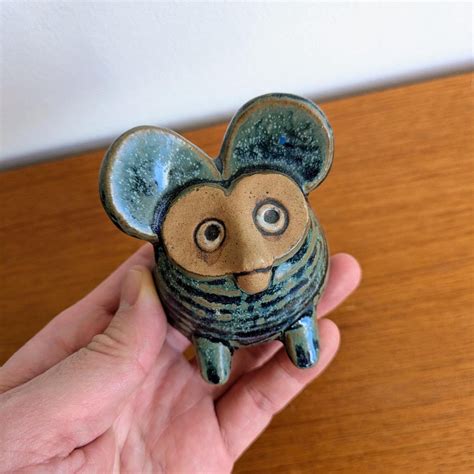 Lisa Larson Ghost Mouse Rare Menagerie Series Spökmus Figurine