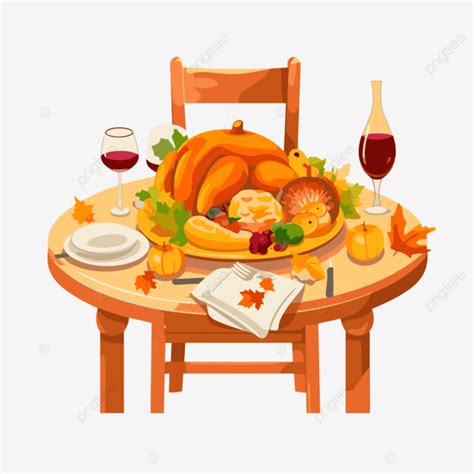Thanksgiving Table Clipart