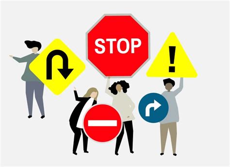 guide signs set of iso prohibited actions vector image