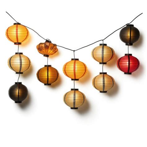 Premium Ai Image String Of Lanterns Isolated Generative Ai