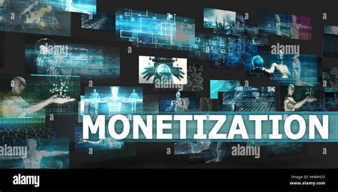 Monetization Presentation Background With Technology Abstract Art Stock