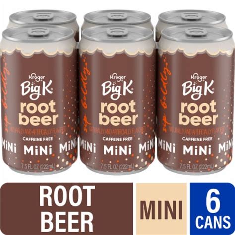 Big K® Caffeine Free Root Beer Mini Cans 6 Ct 75 Fl Oz Kroger
