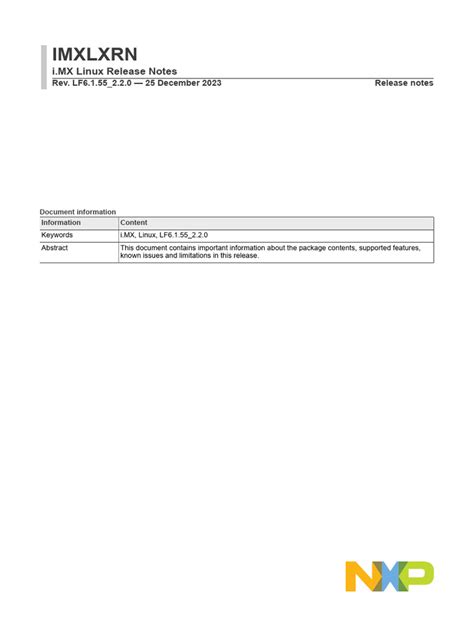 imx linux release notes pdf graphics processing unit linux