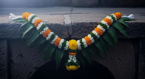 Festive Flower Garland A Traditional Indian Decoration 70419841