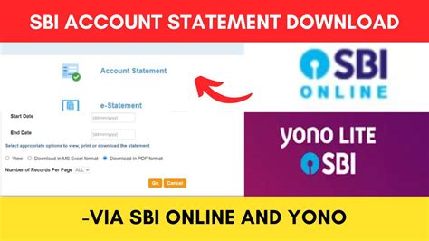 How To Download Sbi Account Statement Online 3 Methods