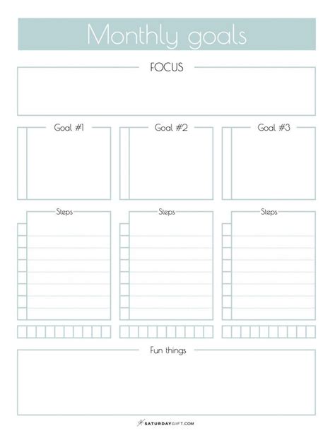 2025 Calendar Monthly Template 2025 Goals