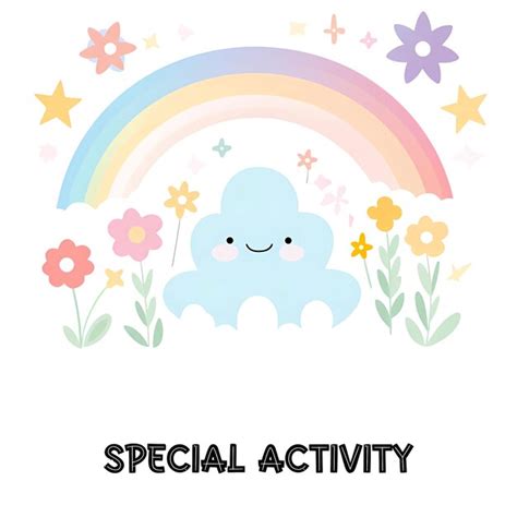 A Colorful Sign That Says Special Activity Premium Ai Generated Image