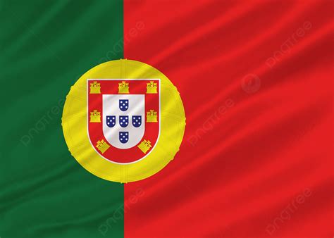 Fondo De Tela De Bandera De Portugal Bandera De Portugal Bandera Que Agita Portugal Imagen De