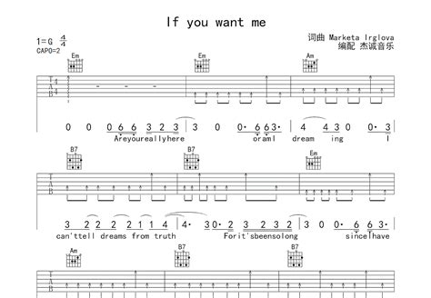 If You Want Me吉他谱 Marketa Irglova Glen Hansard G调弹唱73 单曲版 吉他世界