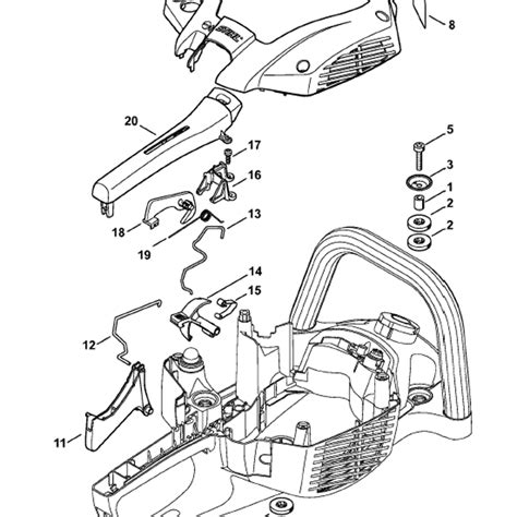 Stihl Hs 46 And Hs 56 Petrol Hedgtrimmers Hs46and56 Parts Diagram Av System