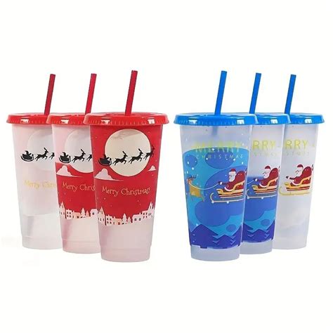 Christmas Temperature Sensitive Plastic Water Bottle