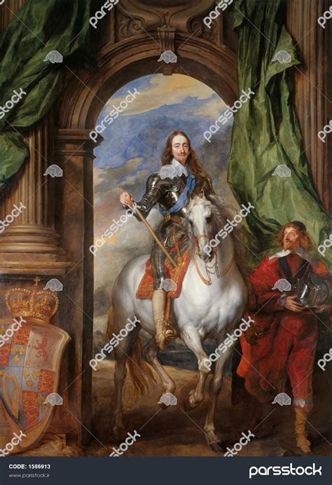 چارلز اول با ام دی سنت آنتوان نقاشی اثر آنتونی ون دایک 1586913