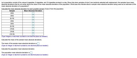 Solved What Do These Values Indicate About A Sample Mean