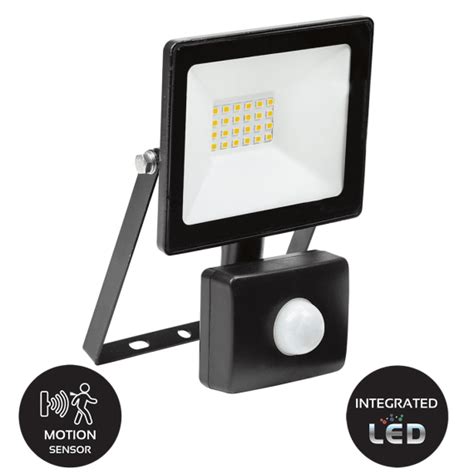 Eurolux Led Floodlight With Motion Sensor Black Agrimark