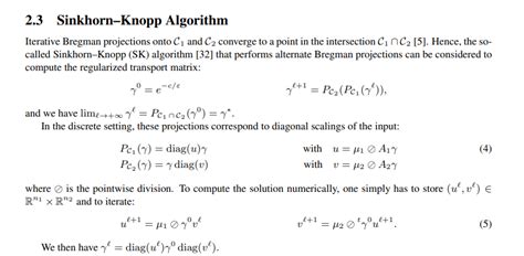 Fixed Point Theorems Sinkhorn Knopp Algorithm Bregman Projection In Update Rule