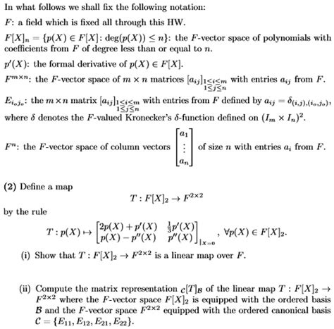 Solved In What Follows We Shall [ix The Following Nolation Lieldl Which Is Fixed All Through