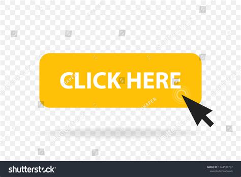 Click Web Button Template Vector Yellow Stock Vector Royalty Free