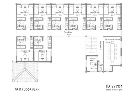 Hostel Building Design Id 29904 Building Design Hostels Design Hotel Floor Plan