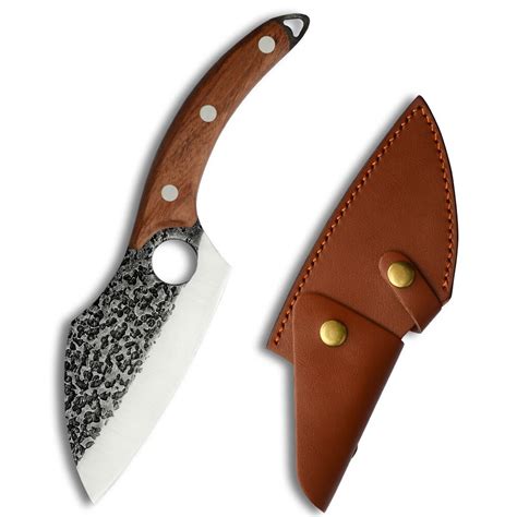 2 Pçs Faca De Corte Conjunto Capa De Couro Bainha Vicedeal