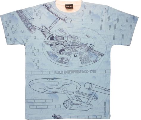 Star Trek Enterprise Blueprints Sublimated T Shirt Stylin Online