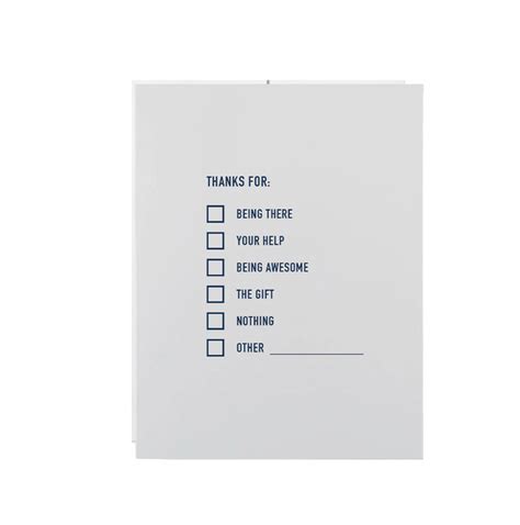 Classy Cards Thanks Checklist Card Toronto Pen Shoppe